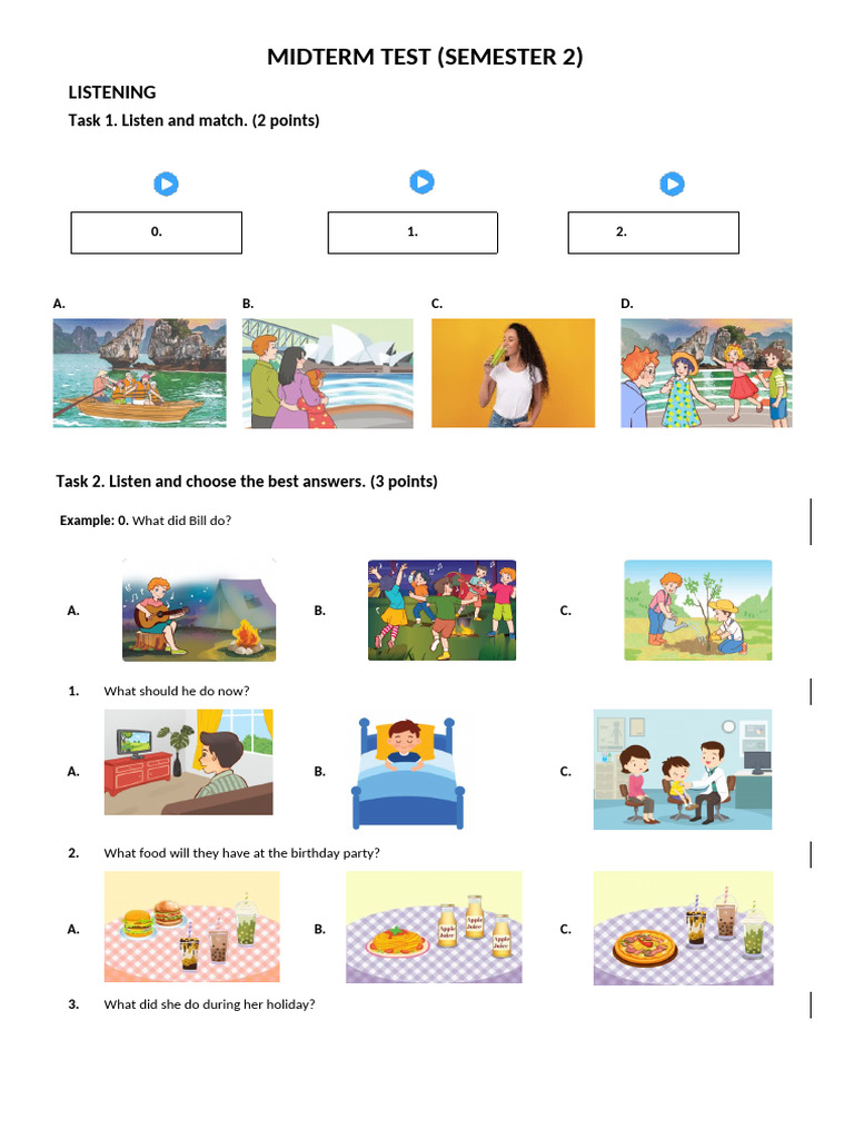 Midterm Test (Semester 2) - Test 2 | PDF