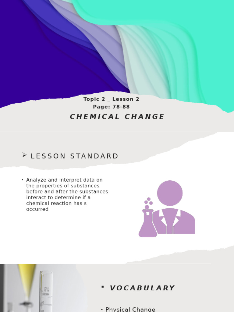 T2L2 - Chemical Change p-78 | PDF | Chemical Reactions | Chemical ...