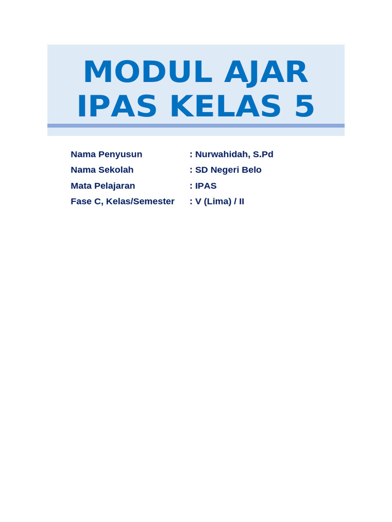 Modul Ajar Ibu Ida | PDF