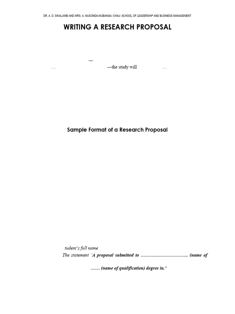 Research Proposal Writing Guide | PDF | Sampling (Statistics) | Data