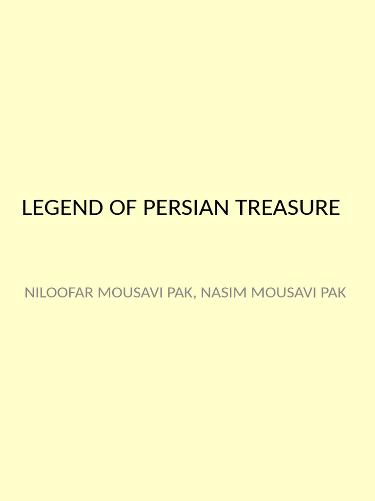 Legend of Persian Treasure | PDF | Achaemenid Empire | Jewellery