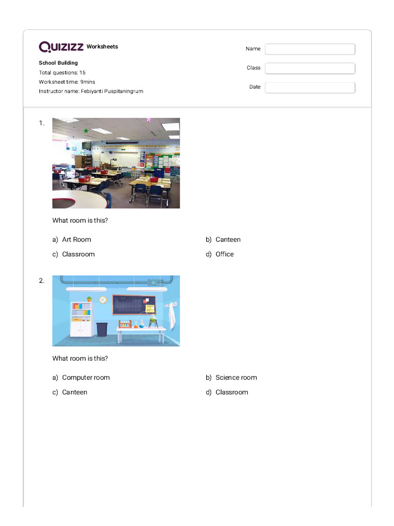 Sample Questions for School Worksheets | PDF