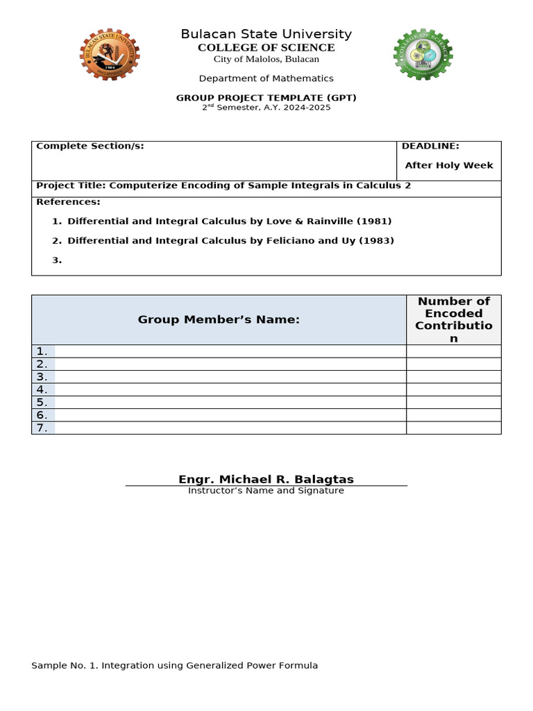 Group Project Template | PDF