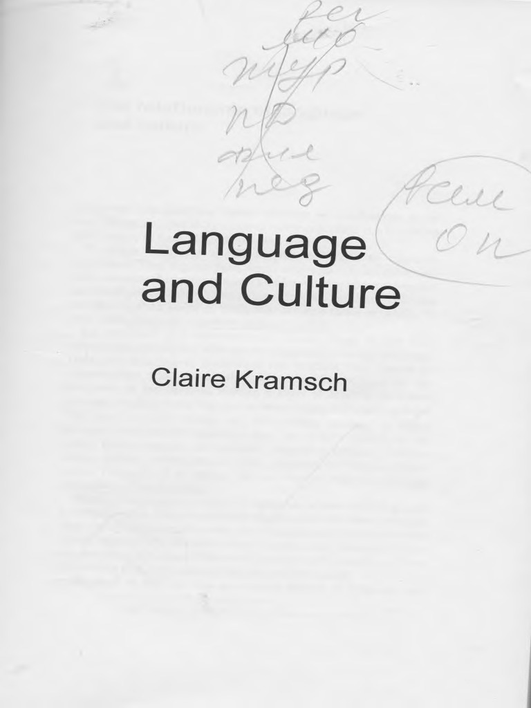 Language and Culture Claire Kramsch | PDF