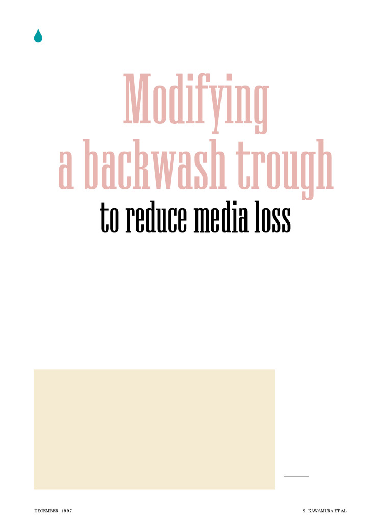 Journal AWWA - 1997 - Kawamura - Modifying A Backwash Trough To Reduce ...