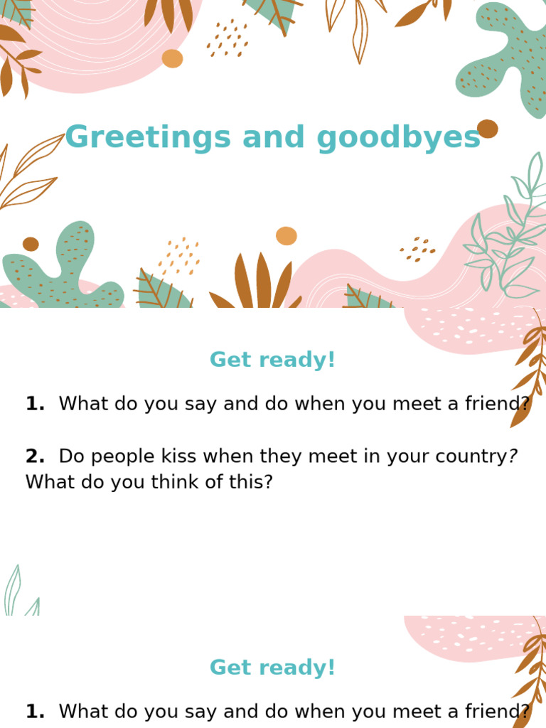 Formal Greeting Etiquette Explained | PDF | Kiss