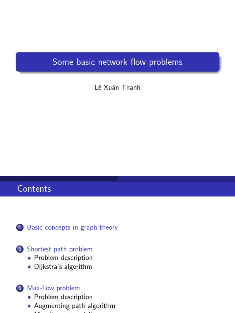Network Flow Problems Explained | PDF | Mathematical Concepts | Theoretical Computer Science