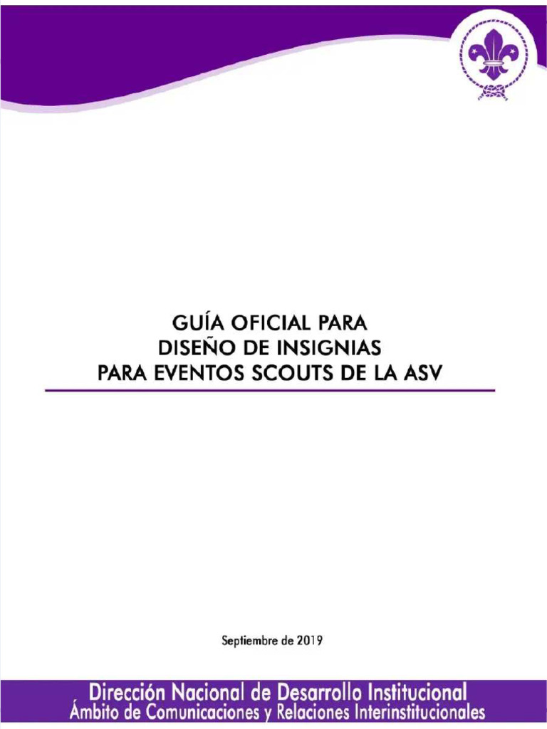 PDF Guia Oficial para Diseo Insignias Eventos Scouts Asv Septiembre 2019 Version Definitiva ...