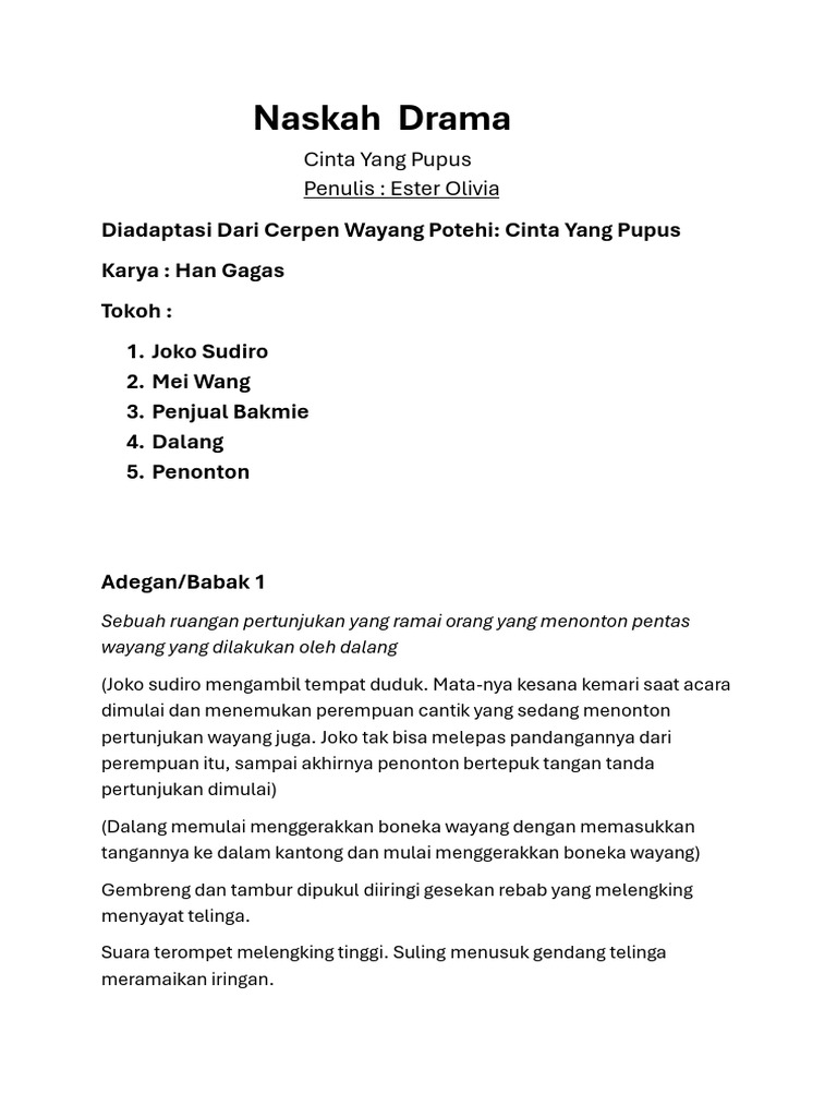 Cinta Yang Pupus-Ester | PDF