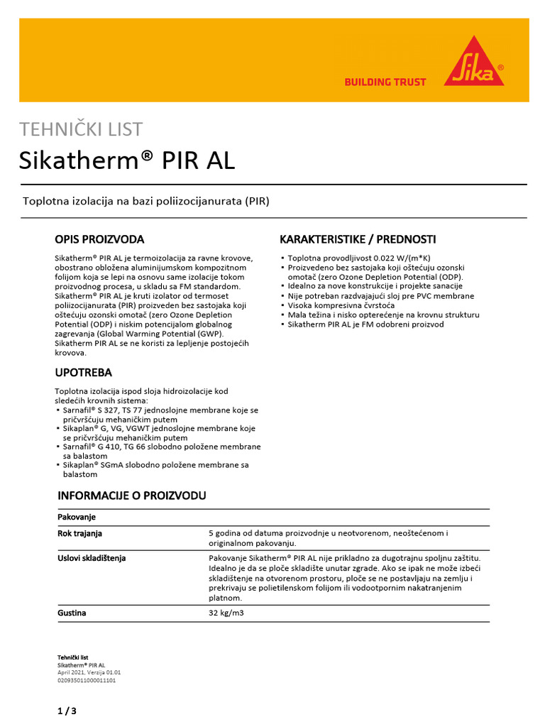 Sikatherm Pir Al | PDF