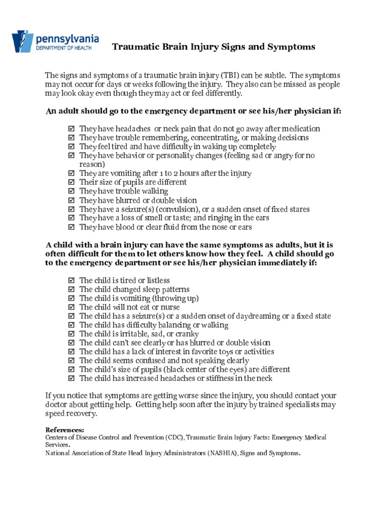 tbi_signs_and_symptoms1.pdf - Adobe Acrobat Pro | PDF