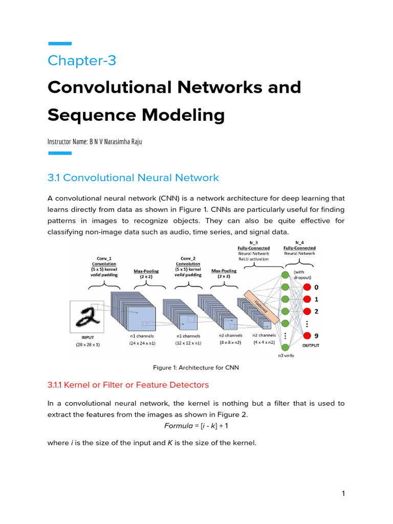 3.Convolutional Networks and Sequence Modeling | PDF | Statistical Classification | Learning