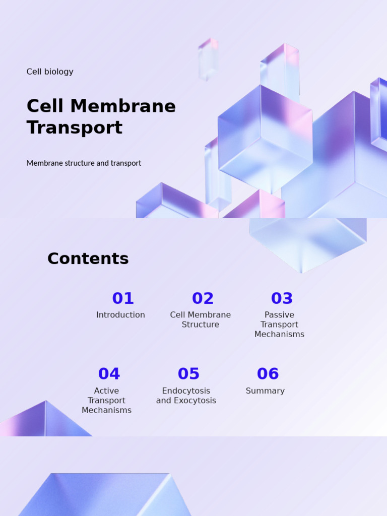 Cell Membrane Transport | PDF | Cell Membrane | Osmosis