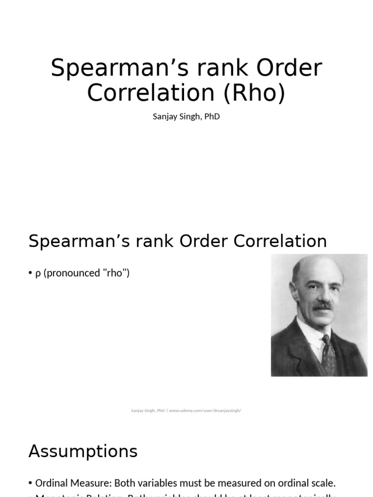 1.1 3 Spearman's Rank Order Correlation (Rho) | PDF