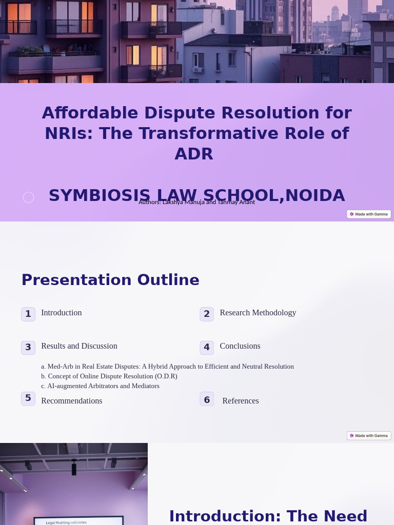 Affordable Dispute Resolution For NRIs The Transformative Role of ADR | PDF | Alternative ...