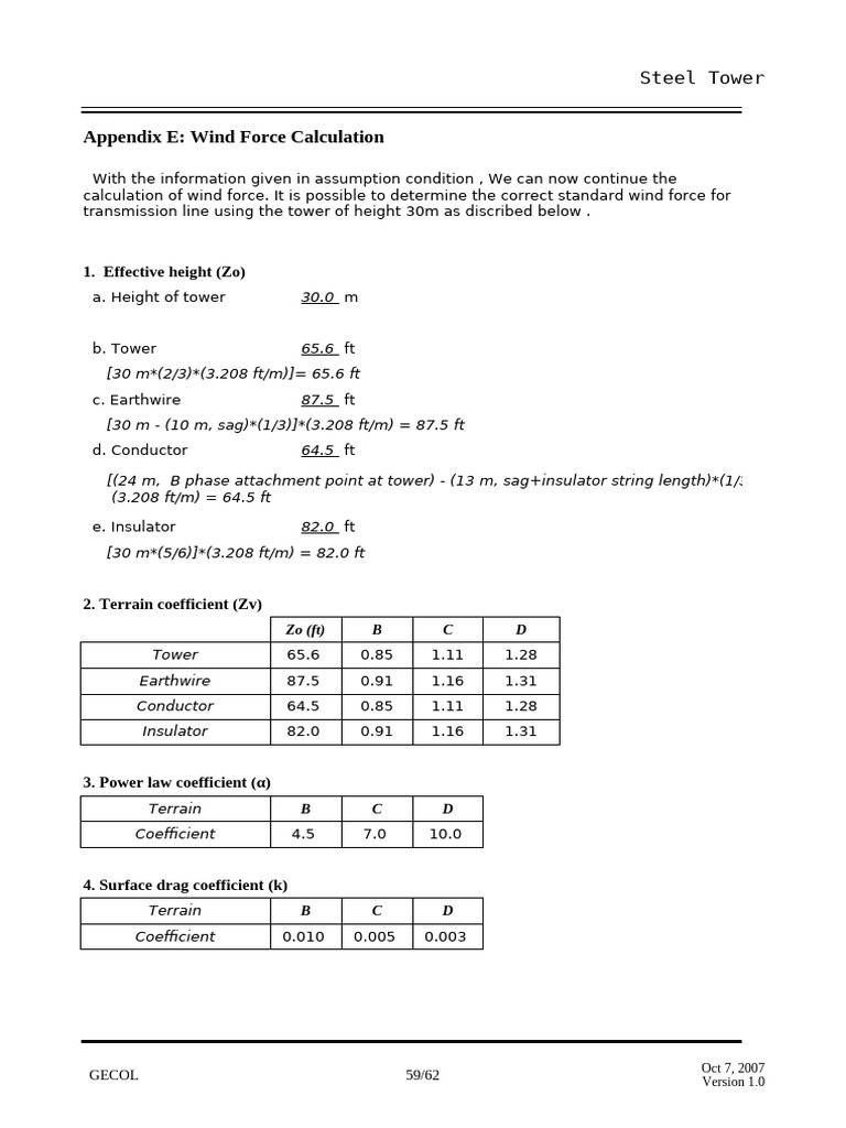 GD6 6100 (Tower For 66kV Transmission Line, Appendix E) | PDF ...