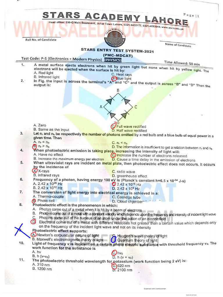 P5 (Modern Physics and Electronics) Stars-2021-Watermarked | PDF