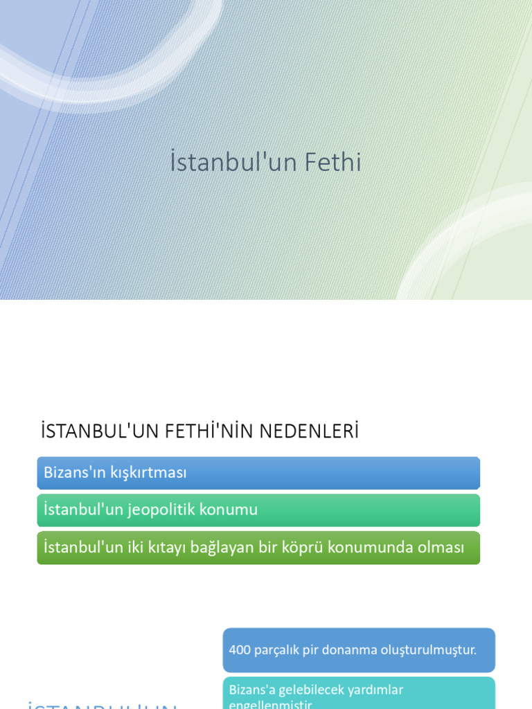 İstanbul'un Fethi | PDF