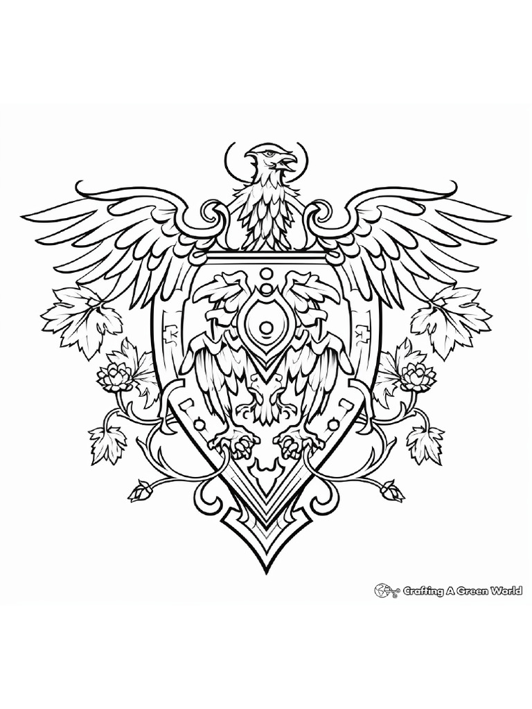 Medieval Heraldry3a Coat of Arms Coloring Pages 1 | PDF