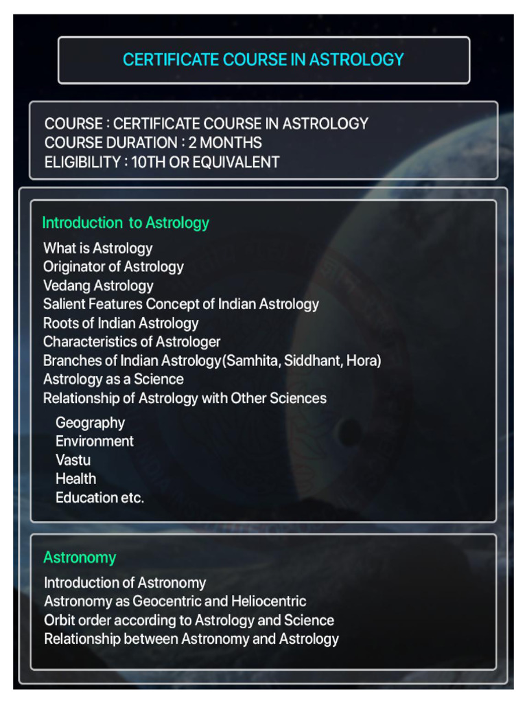 Astrology Syllabus | PDF