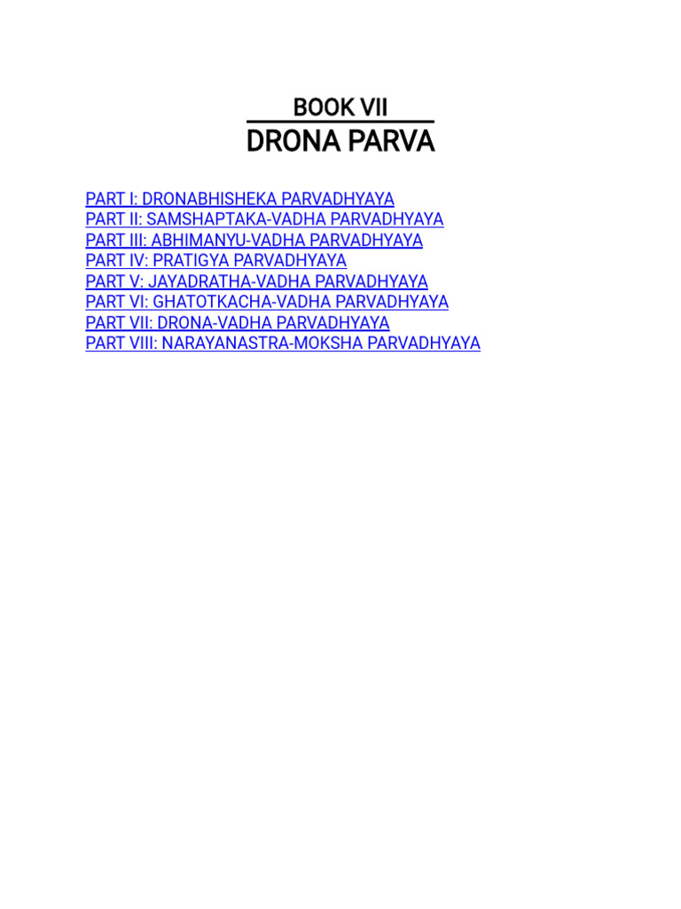 Mahabharata VII IX | PDF | Mahabharata