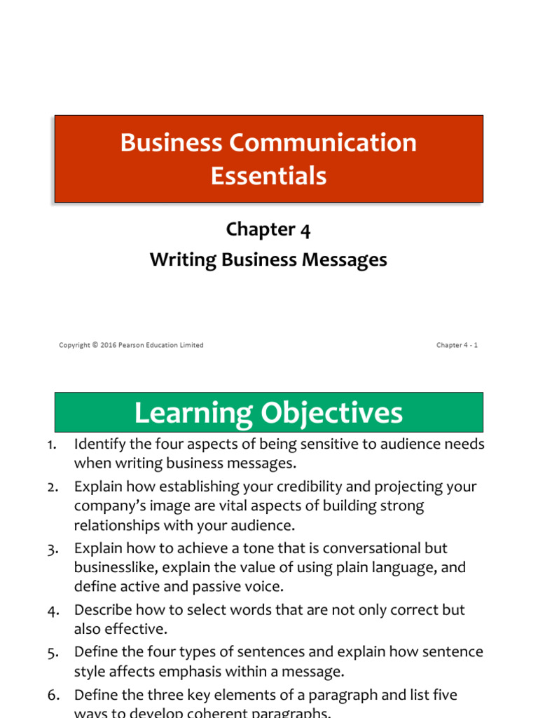 Chapter 4-Writing Business Messages | PDF | Credibility | Linguistics