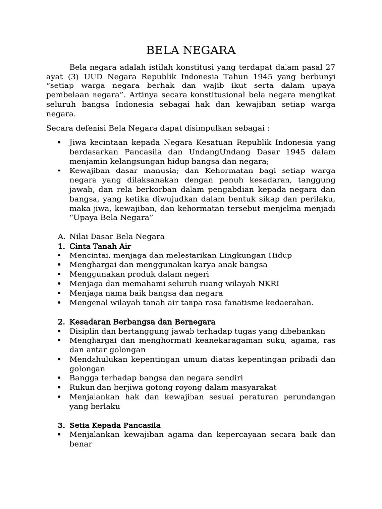 Materi TWK JULIA BELA NEGARA | PDF