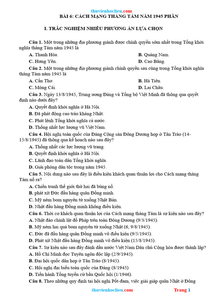 thuvienhoclieu.com-De-cuong-on-tap-Lich-su-12-Canh-dieu-24-25-Theo-bai-hoc | PDF