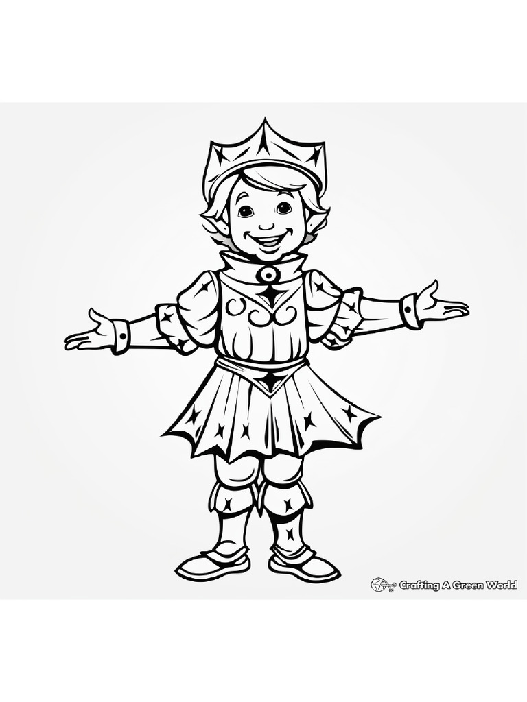 childrens-friendly-medieval-jester-coloring-pages-4 | PDF