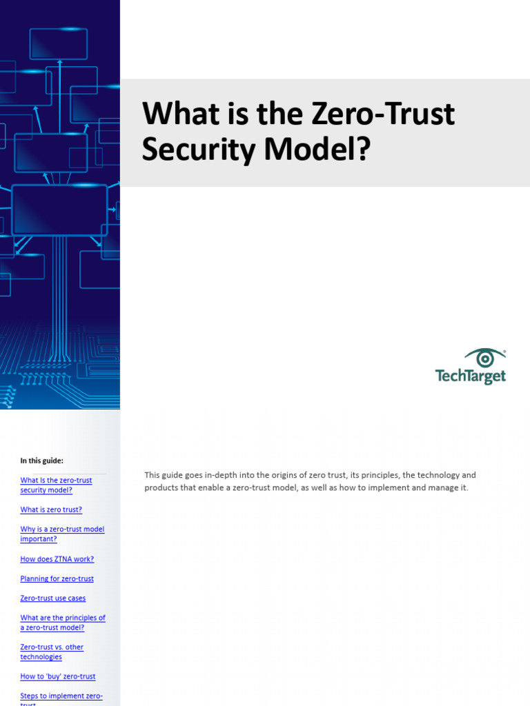 Understanding the Zero-Trust Security Model | PDF | Security | Computer Security