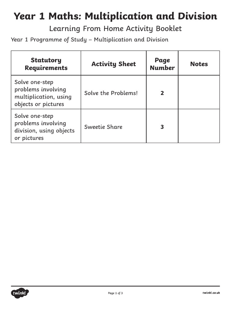 multiplication-and-division-booklet | PDF