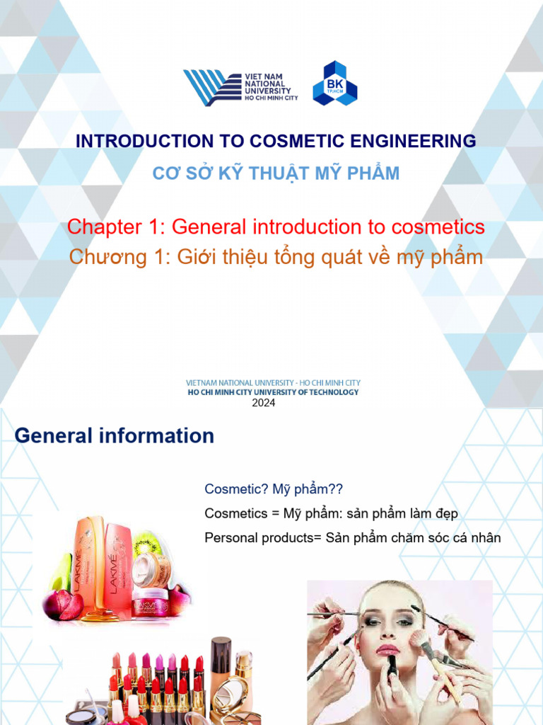 CH3421-CosEng-Chapter 1-General Introduction To Cosmetic Engineering ...