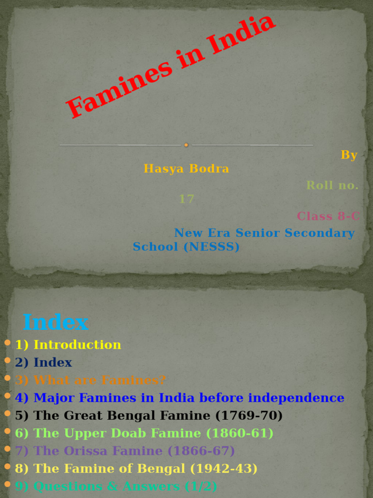 Famines in India | PDF | Famine | Hunger
