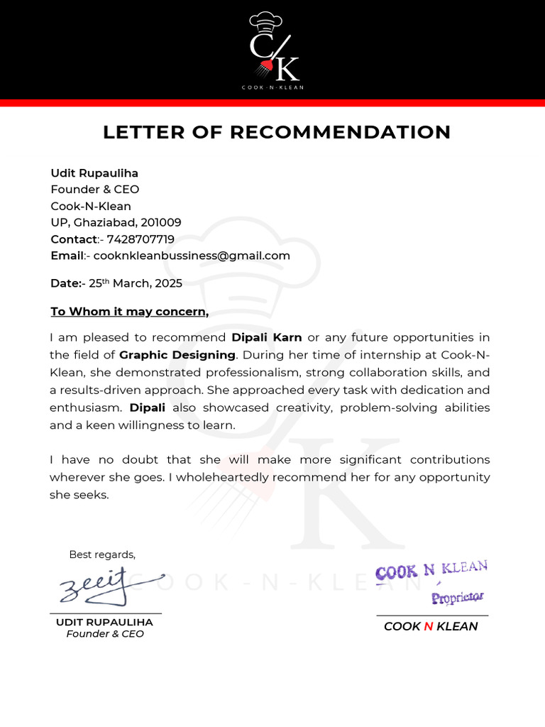 Dipali LOR - COOK-N-KLEAN | PDF