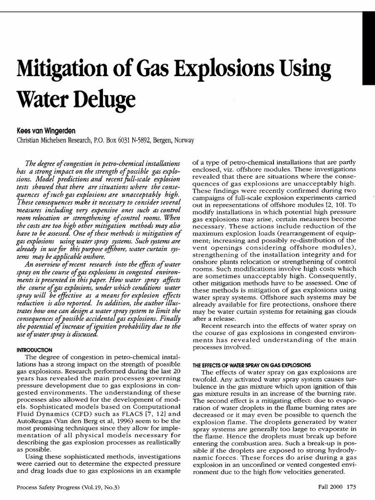 prs.680190309 - Mitigation of Gas Explosions Using | PDF | Combustion ...