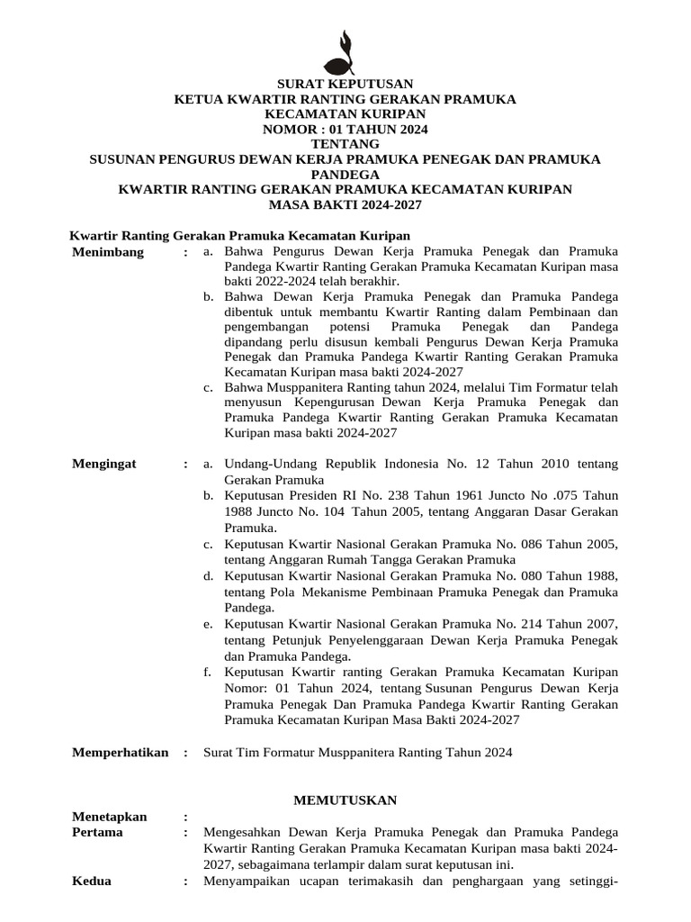 SK-DKR Kuripan 2024-2027 | PDF