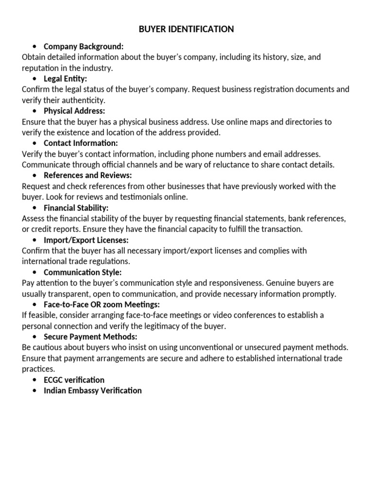 Buyer Identification & Contracts | PDF | Sales | Private Law