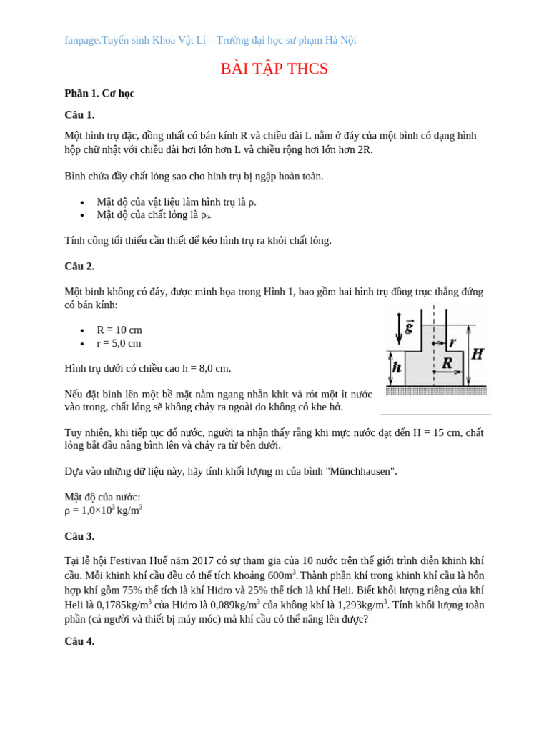 Bài Tập THCS | PDF