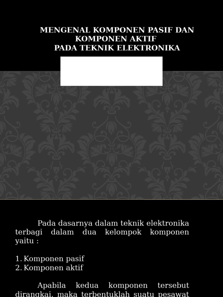 Komponen Pasif Dan Aktif | PDF