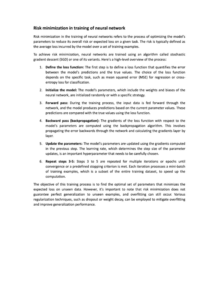 1 - Risk Minimization | PDF