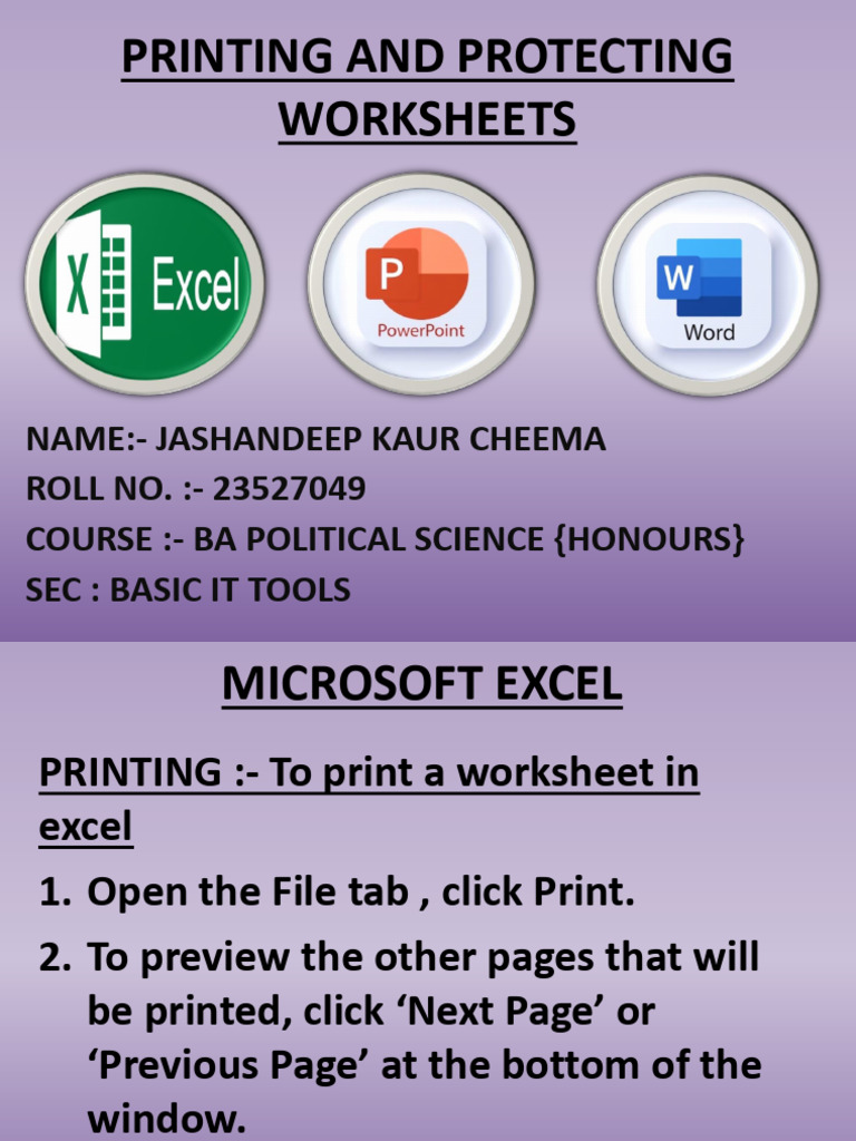 Adjusting Excel Worksheet Margins | PDF | Microsoft Excel | Page Layout