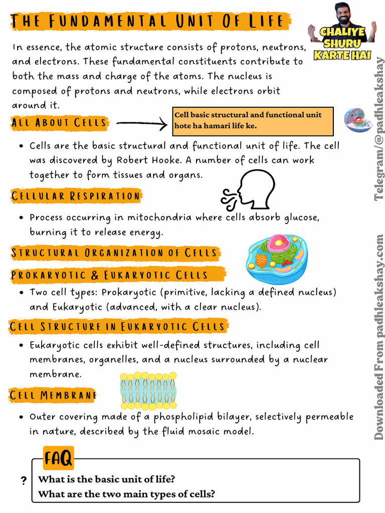 9 Science Fundamental unit of life (1) | PDF | Cell (Biology ...
