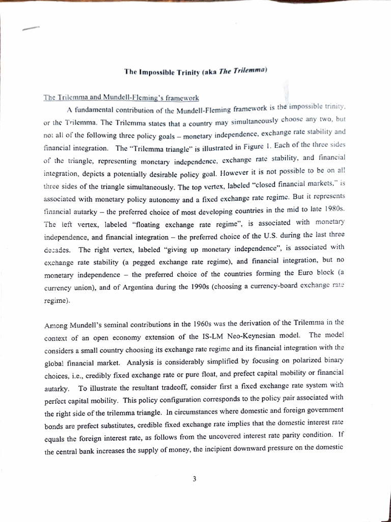 Impossible Trinity | PDF