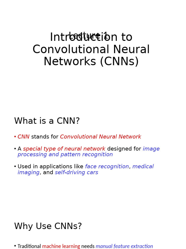 02 - Introduction to Convolutional Neural Networks (CNNs) | PDF | Computational Science | Learning