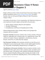 Class 9 Economics Chapter 2 Notes - People As Resource Free PDF | PDF ...