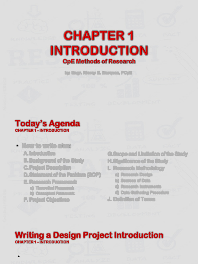 CpE Methods of Research - Chapter 1 (Introduction) | PDF | Sampling (Statistics) | System