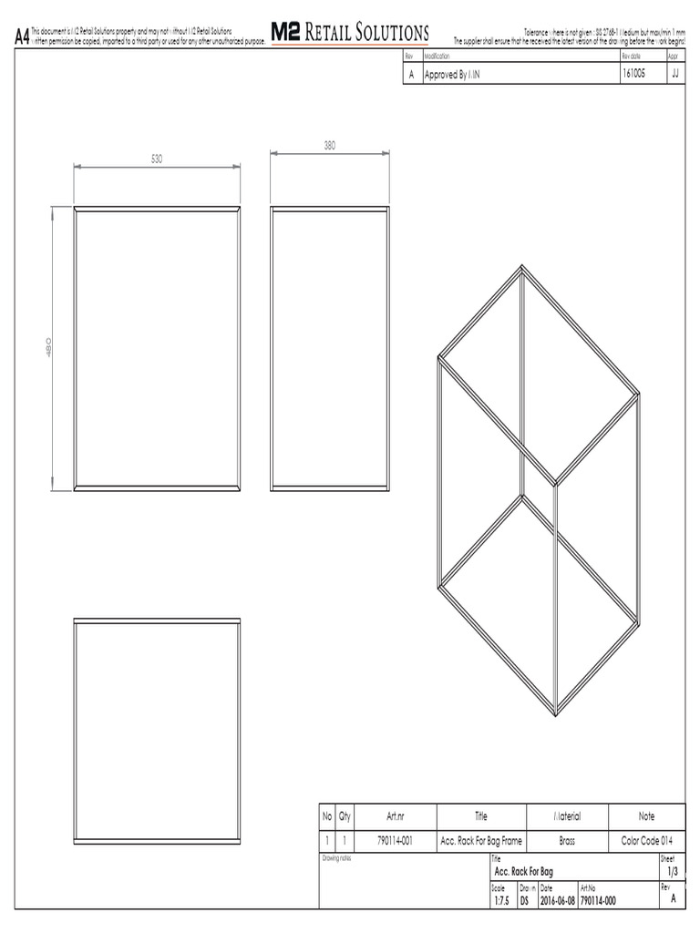 Luggage Display Frame Box-480mm | PDF