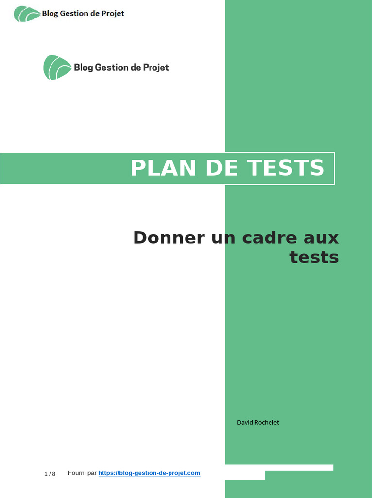 Modèle de Plan de Test Informatique | PDF | Gestion de projet | Gestion ...