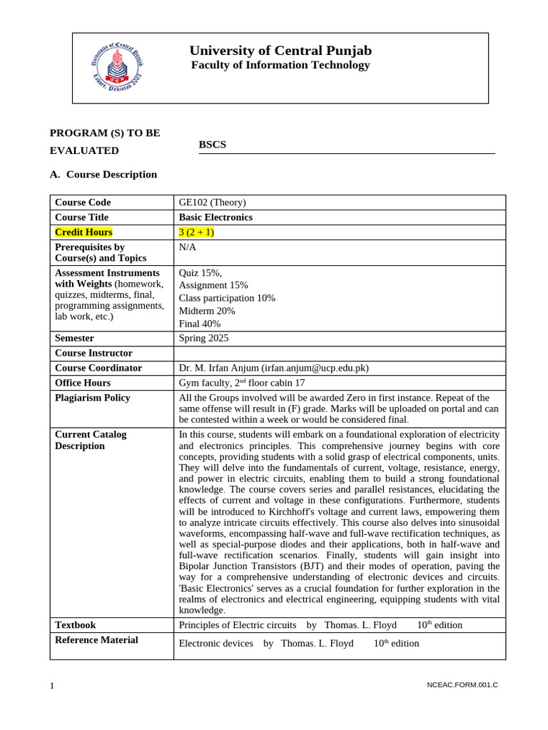 GE102 Basic Electronics Theory | PDF | Bipolar Junction Transistor | Electrical Network