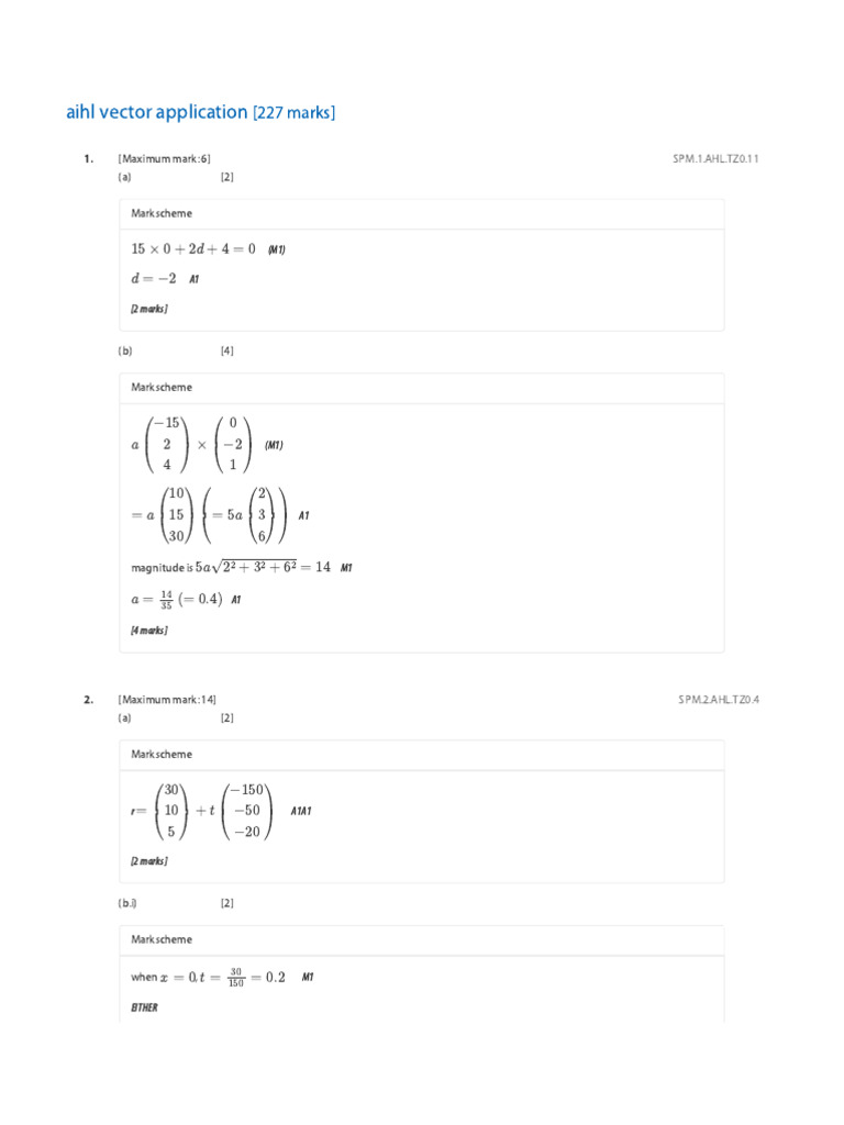 Aihl Vector Application | PDF | Mechanics | Physics